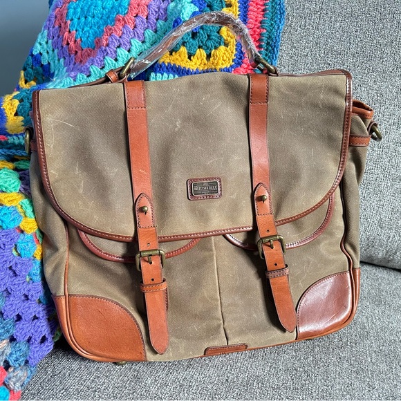 Bags | Leather British Belt Company Langdale Satchel Waxed Canvas ...